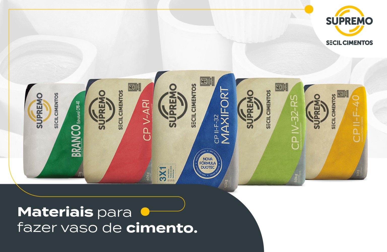 Vasos de cimento - Como fazer? - Supremo Secil Cimentos - Supremo Secil ...